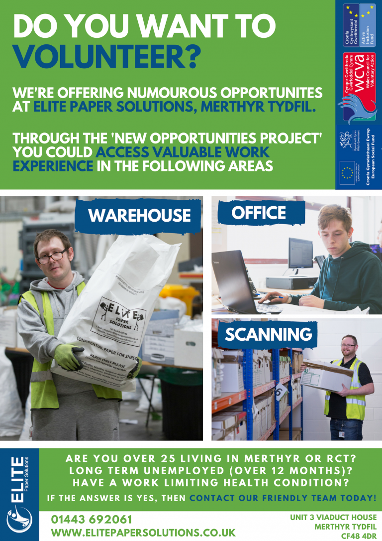 Do you want to volunteer? - ELITE Paper Solutions